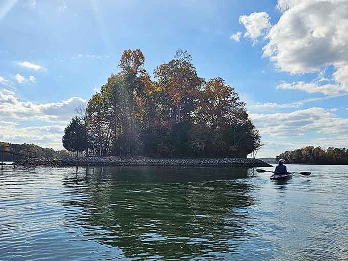 Paddling past your own private island makes you feel like an explorer, minus the scurvy and questionable navigation skills.