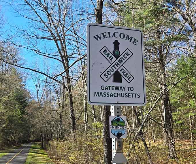 The "Welcome" sign that proves you've officially become a multi-state adventurer without breaking a sweat yet.