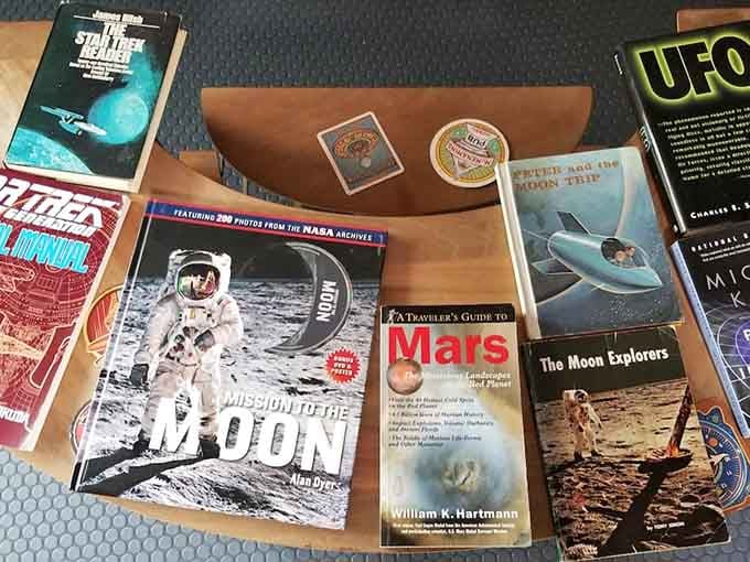 Space travel reading material provided, because every astronaut needs proper research materials during their mission to Brush Prairie.