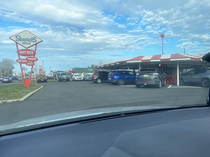 From the road, Stewart's beckons like a beacon of burger-based hope along Route 130's busy corridor.