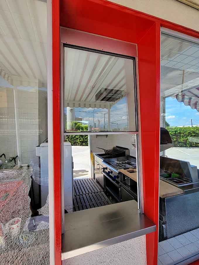 The order window's compact design shows how efficiency and quality can coexist in ten square feet of space.