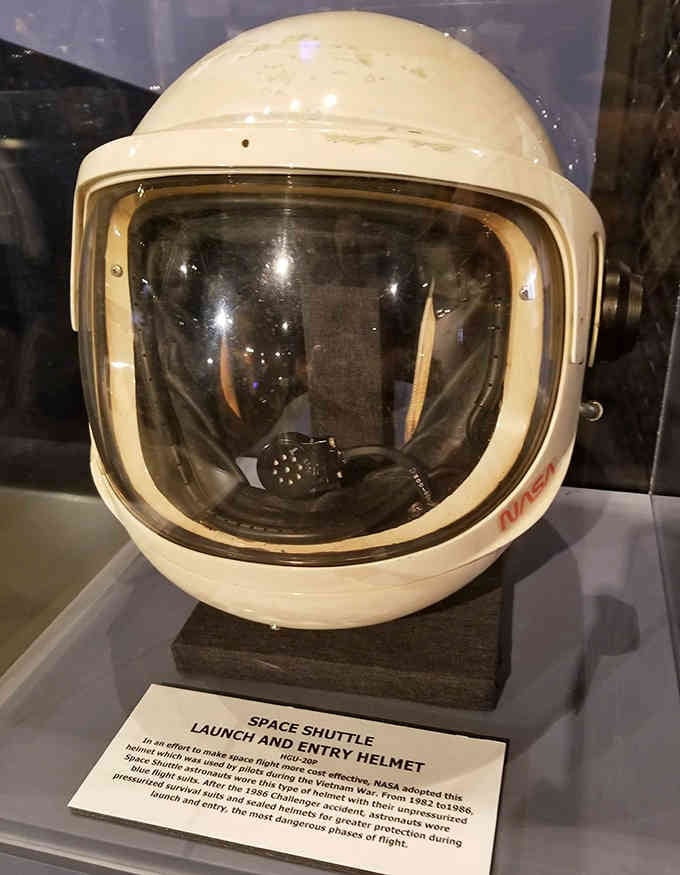 Space Shuttle helmets protected astronauts during the most dangerous phases of flight, making your bicycle helmet look downright adorable by comparison.