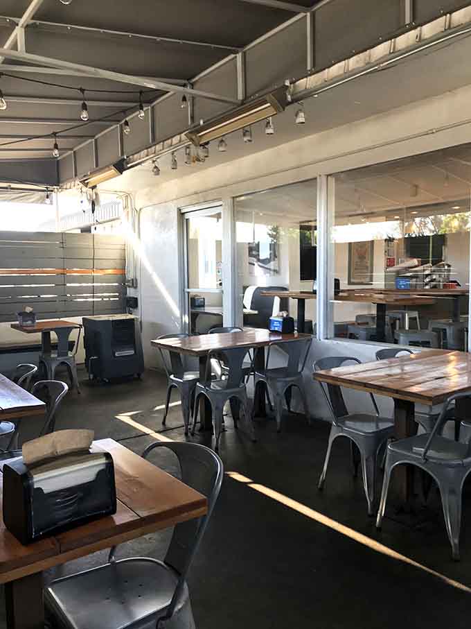 Plenty of seating for those who want to savor their meal in comfort rather than eating on the go.