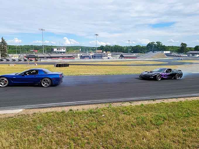 Racing stripes and roaring engines bring speed thrills to this quiet corner, proving small towns contain surprising excitement.