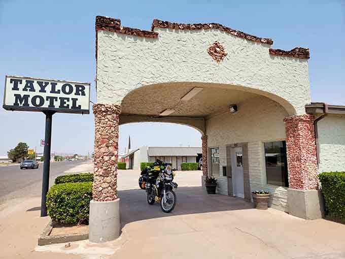 Spanish mission style architecture welcomes weary travelers just like it has for generations of cross-country adventurers before you.