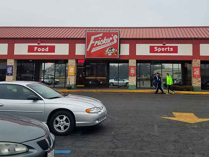 Fricker's serves up food and sports in the kind of casual atmosphere where everyone feels welcome immediately.