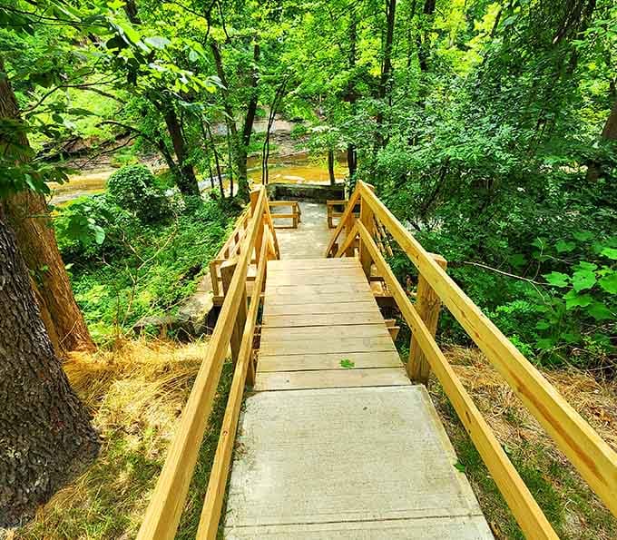 The wooden boardwalk keeps your feet dry while giving you access to views that'll fill your camera roll.