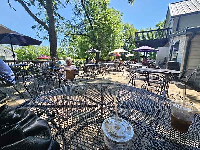 The patio where cyclists, tourists, and locals all agree: this is exactly where lunch should happen today.