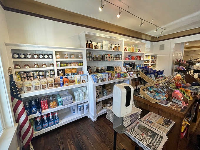 Shelves lined with local artisan goods mean you can take a piece of this experience home with you.