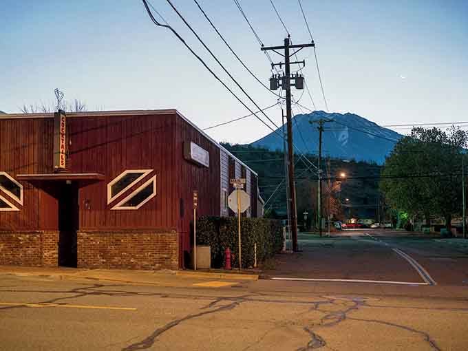 Evening settles over town as Mount Shasta stands sentinel, a daily reminder of why you chose this life.