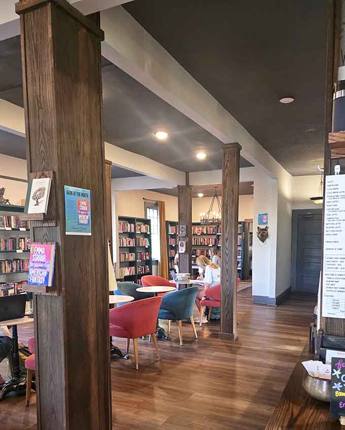 Multiple cozy nooks throughout ensure you'll find your perfect reading spot, even on busy Saturday afternoons.