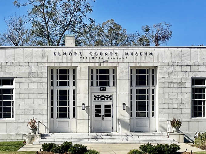 The Elmore County Museum preserves history while Mexican restaurants nearby create delicious new memories daily.