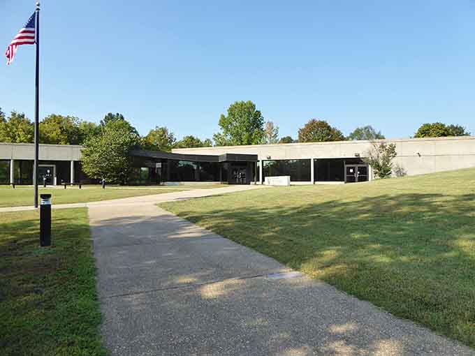 The modern Visitor Center blends seamlessly into the landscape it works so hard to preserve and protect.