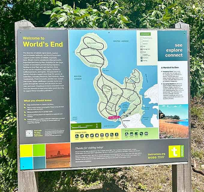 Trail maps transform wandering into purposeful exploration, though getting slightly lost here wouldn't be terrible either.