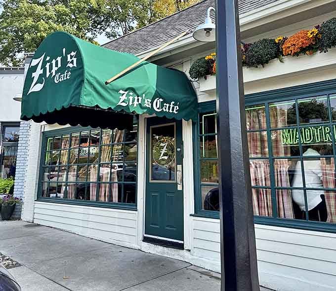 That green awning is your beacon to burger paradise, calling you home to Mt. Lookout Square.