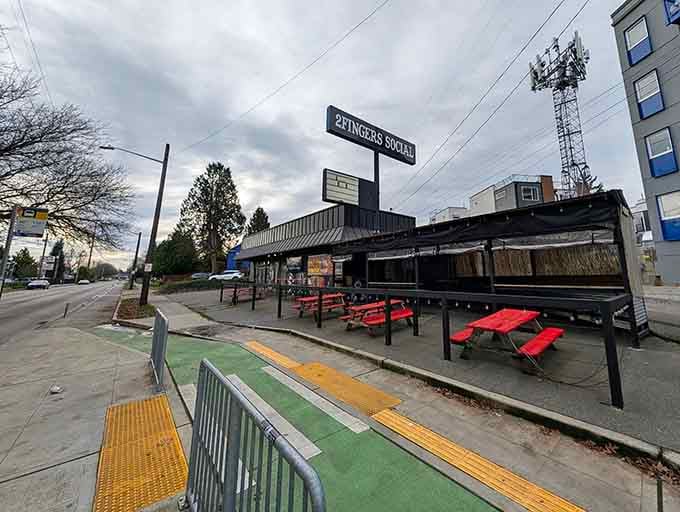 The sign out front says it all, 2 Fingers Social is exactly where you need to be tonight.