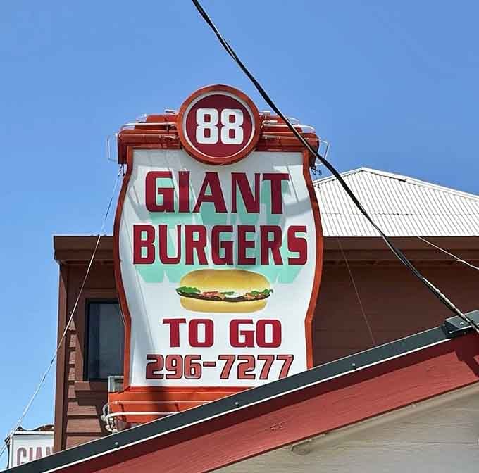 That vintage sign towers above Highway 88 like a delicious lighthouse guiding travelers to their destiny.