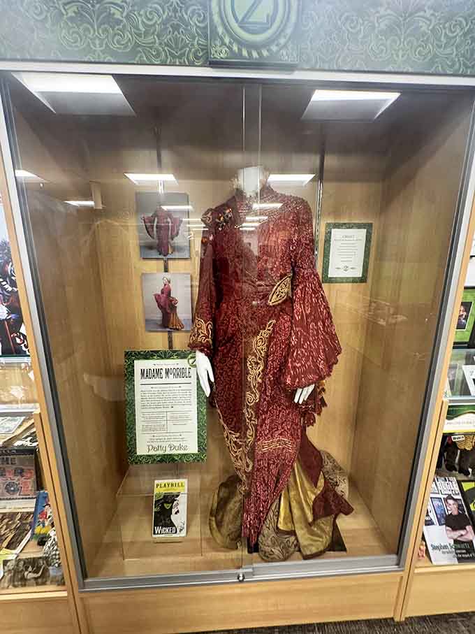 Madame Morrible's elaborate costume from Wicked proves that even the villains deserve their moment in the spotlight here.
