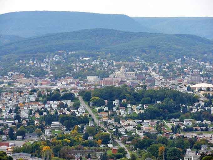 From above, you see how the city nestles into the mountains, a testament to people who built communities in challenging terrain.