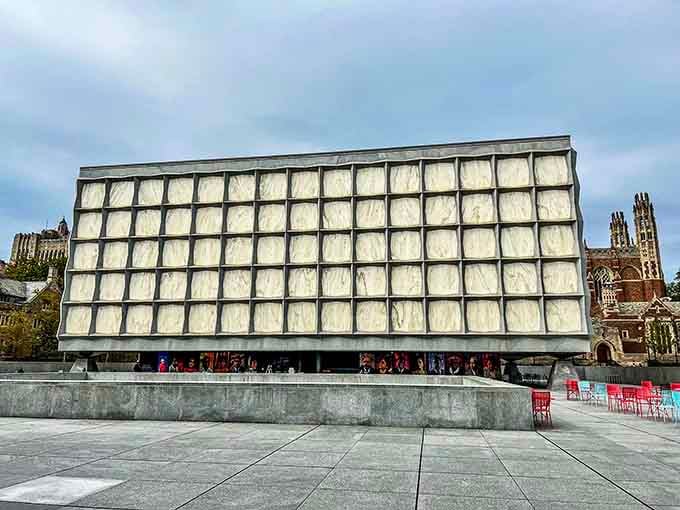 The exterior looks like a glowing box of knowledge, which is exactly what it is, just fancier than expected.