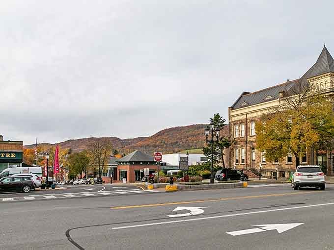 Mountains frame the town like nature's own picture frame, reminding you Pennsylvania's beauty extends well beyond the Liberty Bell.