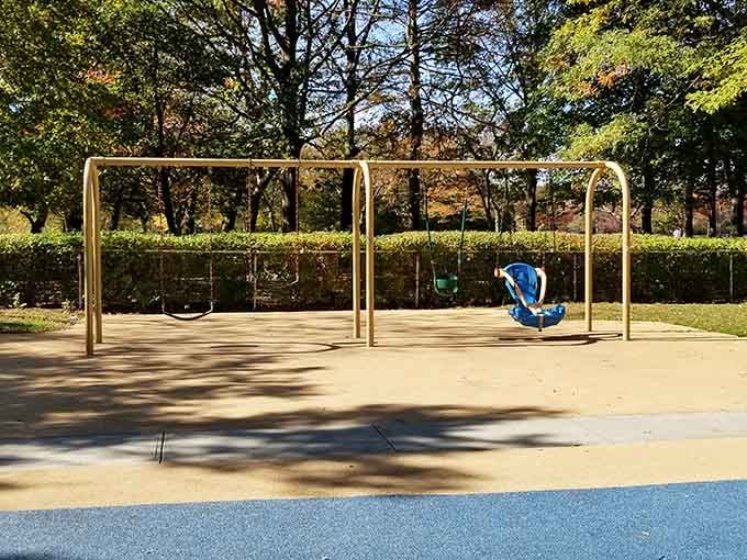 A playground where kids can burn energy while parents enjoy those gorgeous lake views nearby.