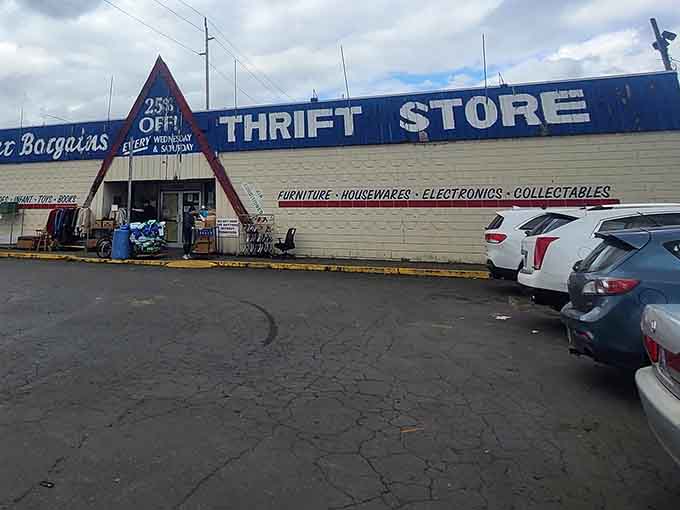 The parking lot on cart sale days looks like Black Friday, except everyone leaves happy and with money still remaining.