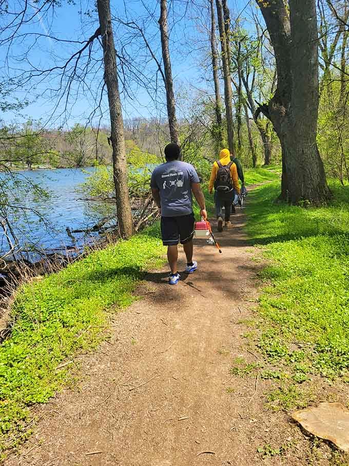 Fellow nature lovers exploring the riverside trail, proving that the best things in life really are free.