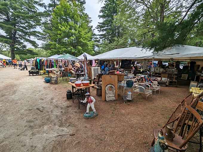 Sprawling tent cities filled with antique stalls stretch endlessly, promising adventure and the distinct possibility of getting wonderfully lost.