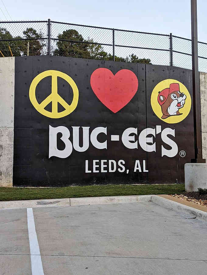 The iconic peace-love-beaver sign perfectly captures the quirky enthusiasm that makes this place a genuine cultural phenomenon.