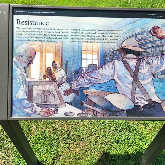 Educational marker brings Tubman's story of resistance to life right where history actually happened.