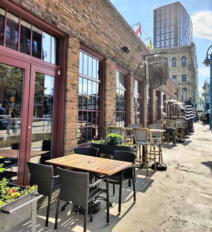 Outdoor dining that makes you feel like you're in a European postcard, minus the jet lag and currency conversion headaches.