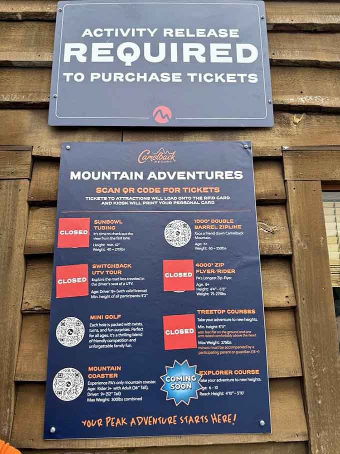 Activity options beyond the waterpark, because apparently some people think one type of fun per day is enough.