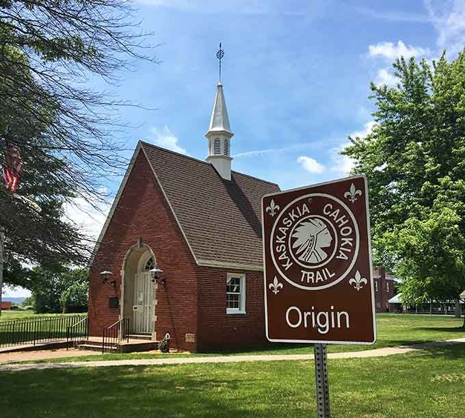 The Kaskaskia Bell State Memorial marks the origin of an important historic trail through this storied Mississippi River region.