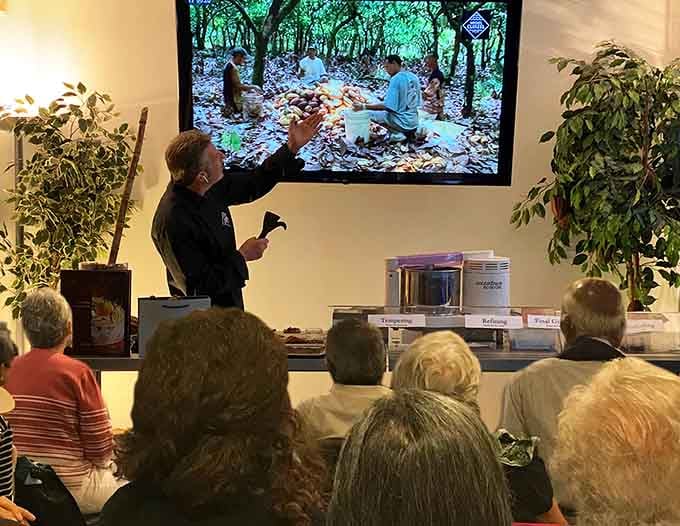 Educational presentations that make chocolate history more captivating than most Netflix documentaries you've binged lately, guaranteed.