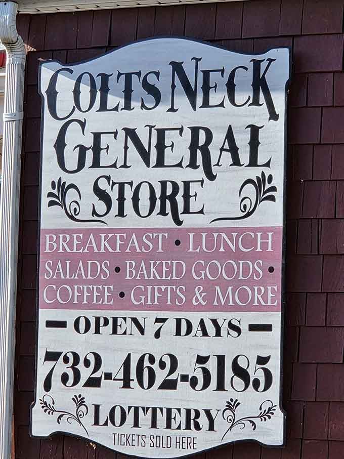This sign tells you everything you need to know: they're open seven days, and lottery tickets are available for optimists.