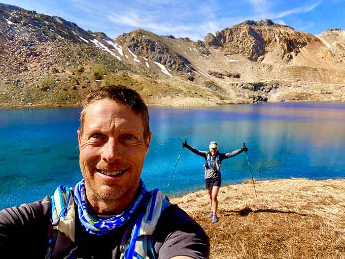 The smiles say it all: this is what hiking six miles uphill gets you, pure unfiltered joy.