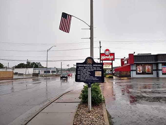 Historic markers tell Connersville's story, connecting present residents to the industrial heritage that built this community.