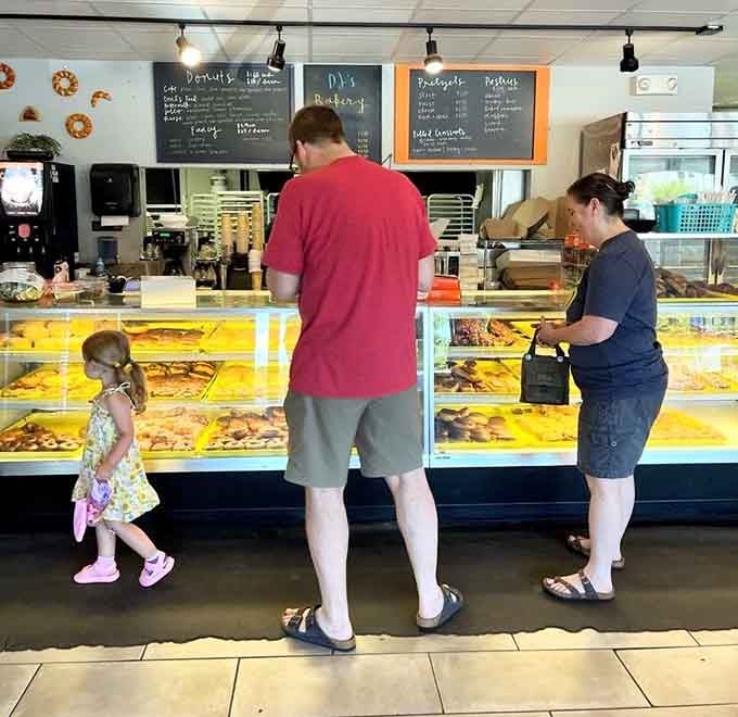 The moment of truth at the counter, where decisions are made and breakfast dreams come alive.