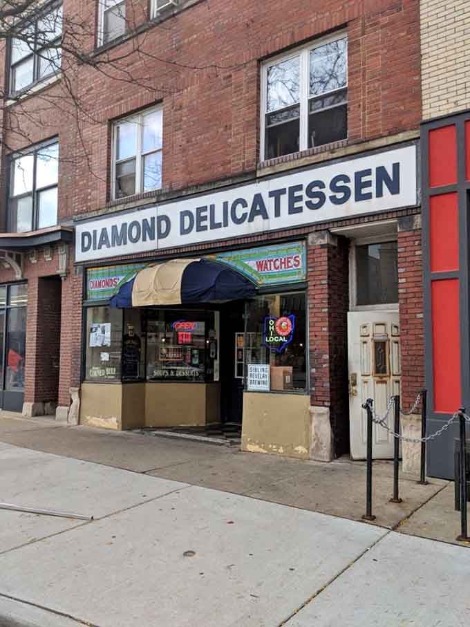 The brick facade stands proud on the street, a beacon for anyone who appreciates real food over fancy facades.