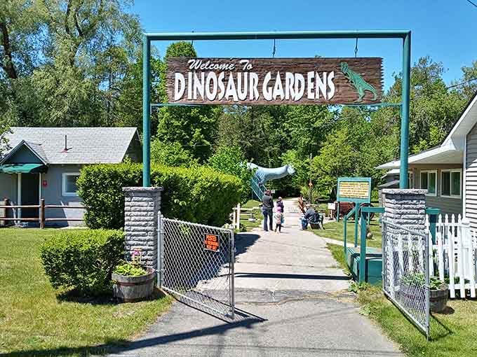 The entrance beckons you into a world where concrete creatures and childhood wonder collide in the best way.