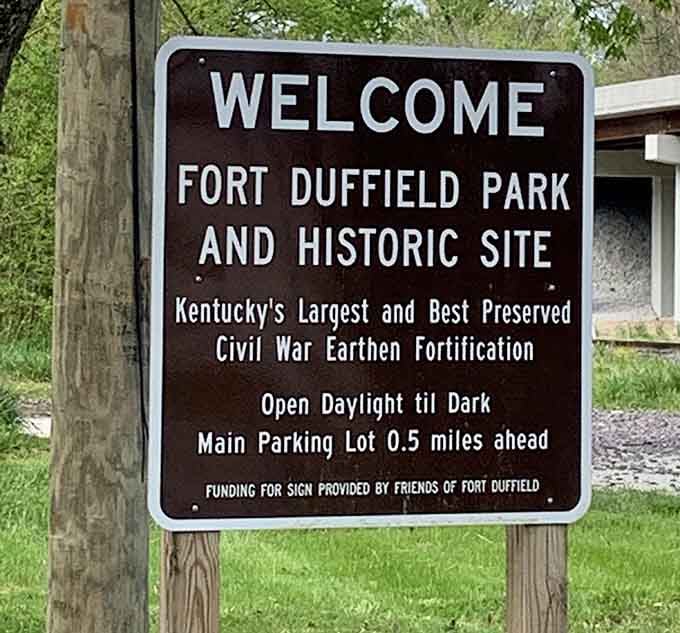 Open from daylight until dark, this free historic site awaits just half a mile ahead.