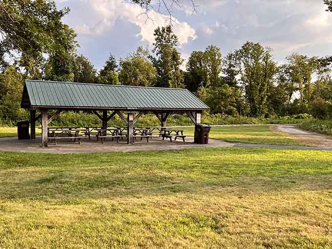 Covered pavilions mean your picnic plans are safe from Indiana's famously unpredictable weather patterns.