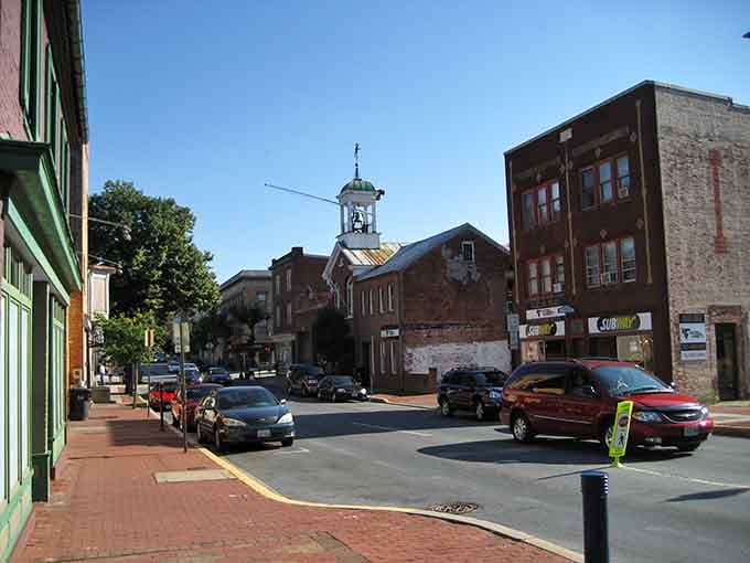 Downtown Frederick's tree-lined streets and historic church steeples create postcard views that don't require filters to look magical.