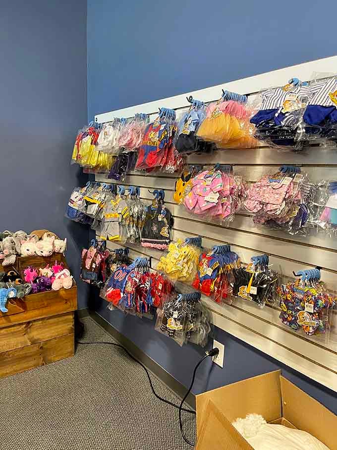The retail therapy section where kids can pick prizes that'll be forgotten by next Tuesday, but treasured today.