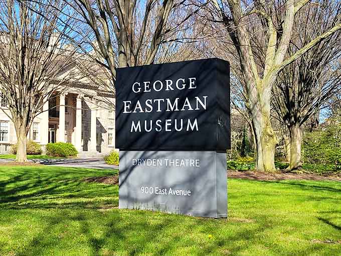 The sign that marks your arrival at a place where photographic history literally lives and breathes.