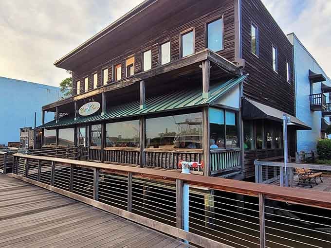 River Room Restaurant sits right on the water, serving Lowcountry cuisine with views to match.