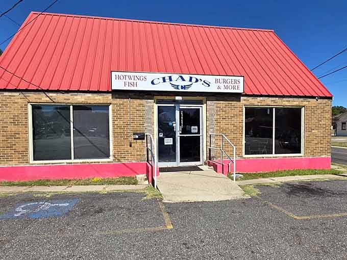That bright red roof catches your eye from blocks away, promising burgers that'll fuel your next antiquing adventure perfectly.