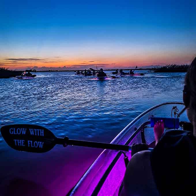 "Glow with the flow" isn't just clever wordplay, it's your entire vibe for the evening ahead.