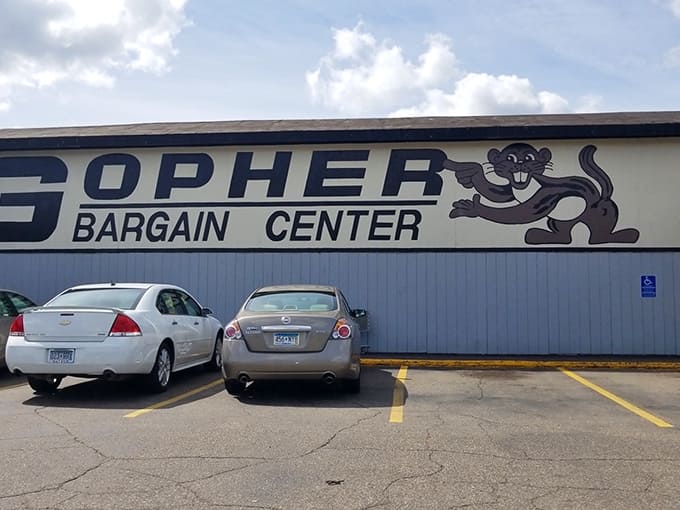 Plenty of parking spaces waiting because bargain hunting shouldn't include circling lots for twenty minutes.